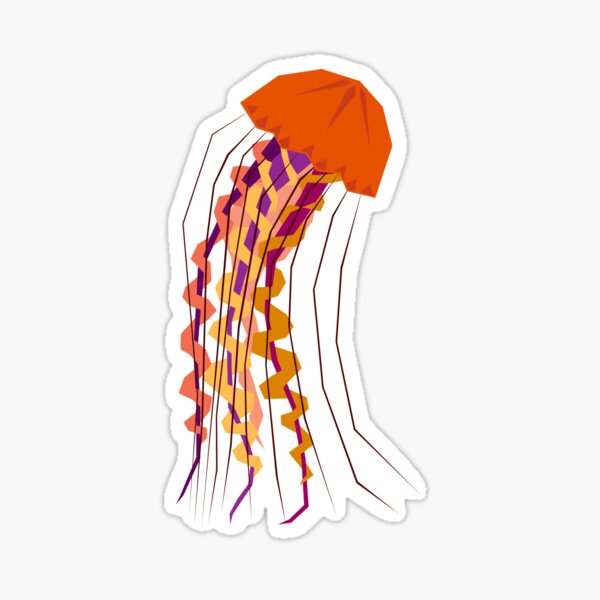 "Jellyfish Geometric Art" Sticker for Sale by WildByNature | Redbubble