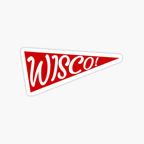 "Wisco Pendant Flag" Sticker for Sale by haileymaertz | Redbubble