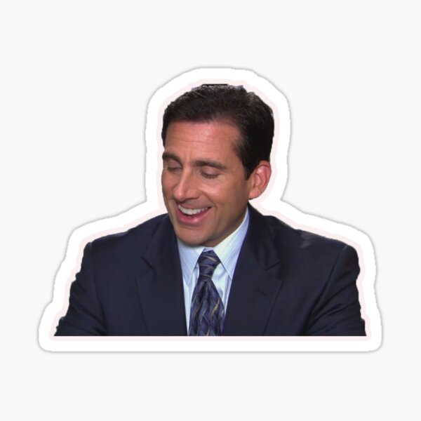 "Michael Scott Smiling" Sticker for Sale by Safiru | Redbubble