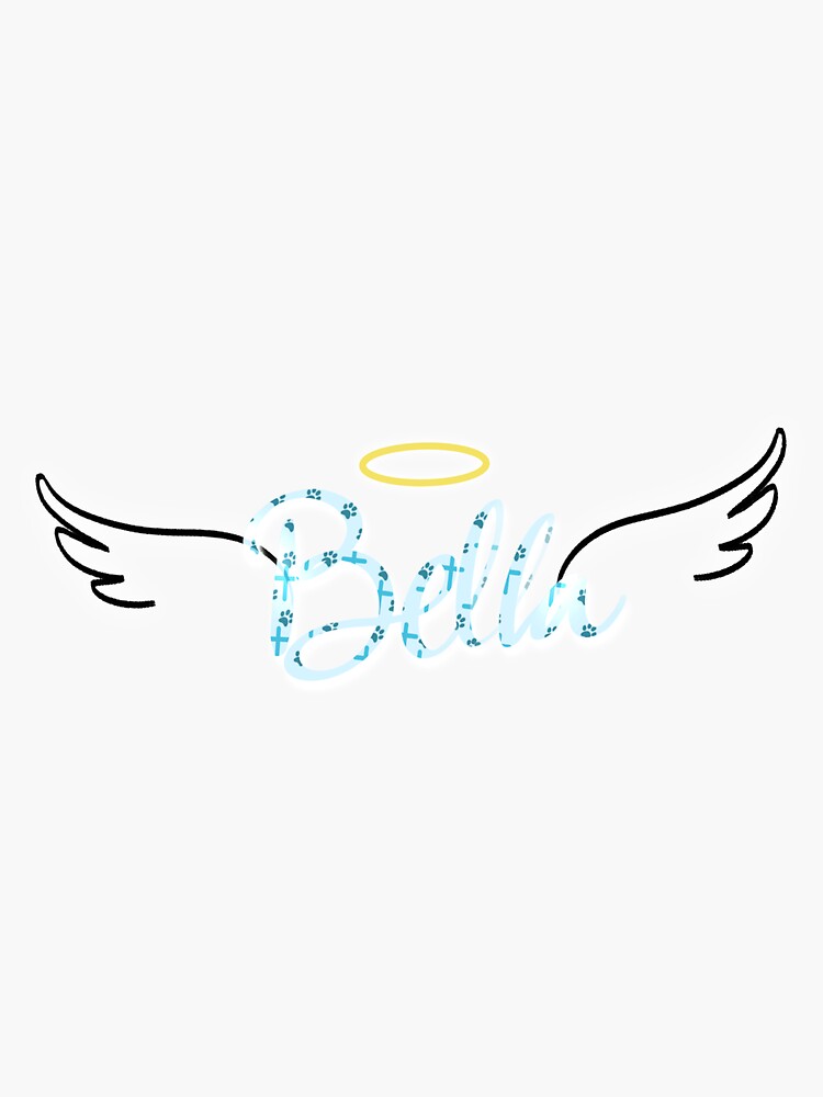 "Bella name sticker " Sticker for Sale by melsd00dles | Redbubble