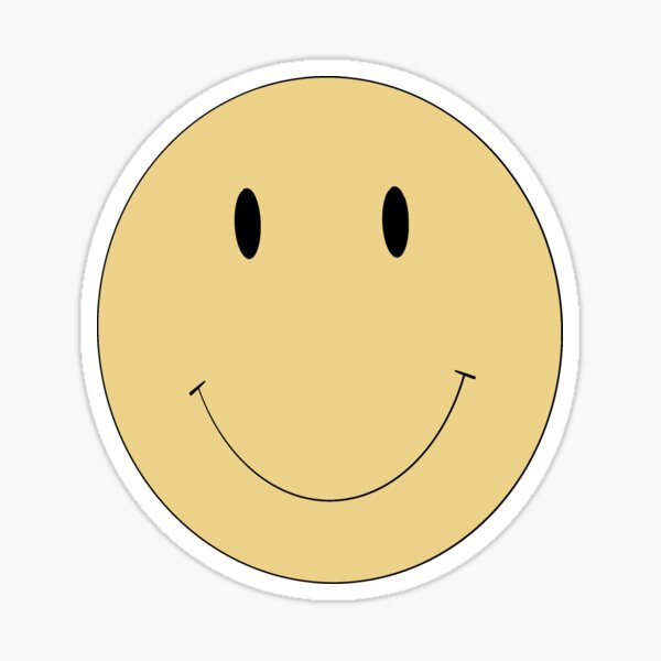 "yellow smiley face sticker " Sticker by shainamgn | Redbubble