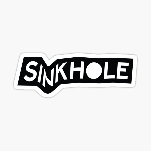 "SINKHOLE Design" Sticker for Sale by gray-tulips | Redbubble