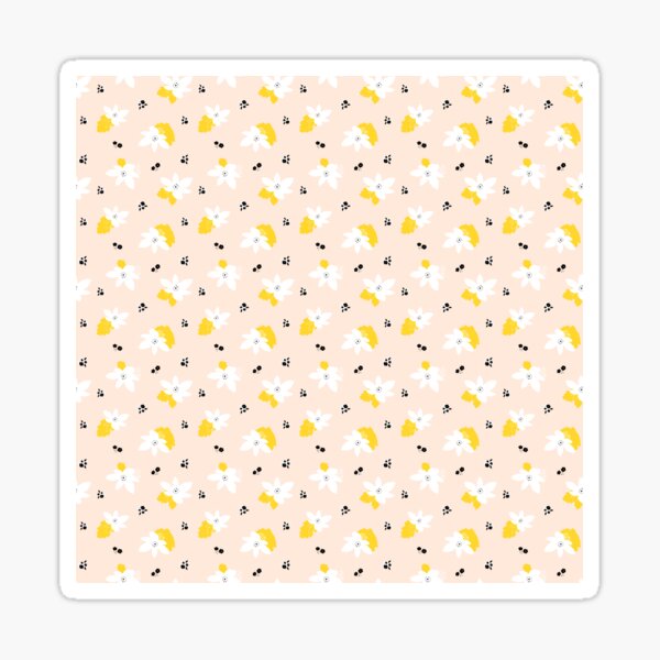 "Handdrawn wildflowers soft pink" Sticker for Sale by SabIllustration ...