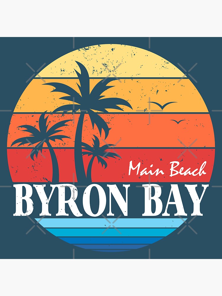 "Byron Bay merchandise" Sticker for Sale by ondrejcreates | Redbubble