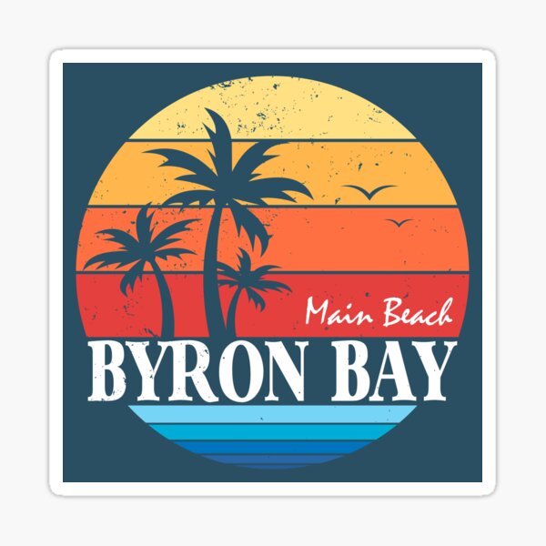 "Byron Bay merchandise" Sticker for Sale by ondrejcreates | Redbubble