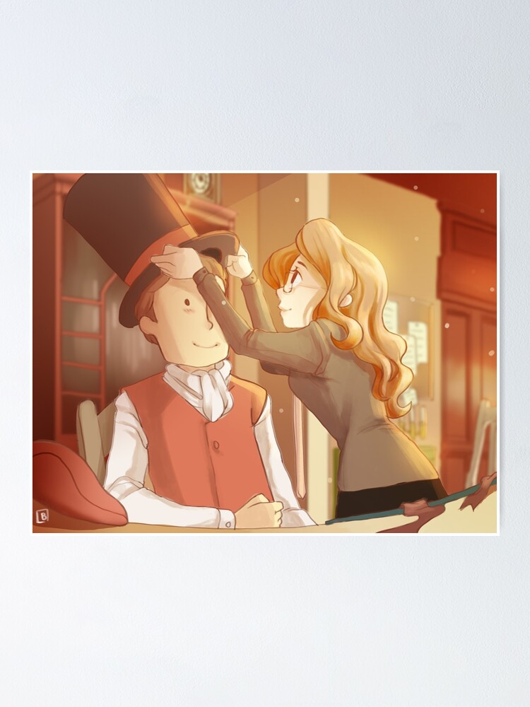 "Professor Layton And Claire" Poster for Sale by Lea-Baggins | Redbubble