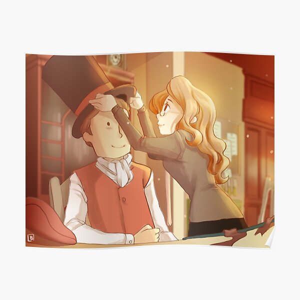 "Professor Layton And Claire" Poster for Sale by Lea-Baggins | Redbubble