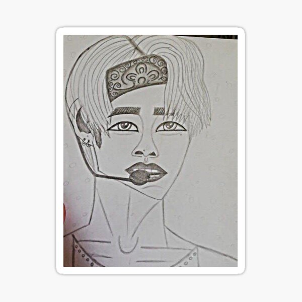"K-pop fanart" Sticker by KimKl | Redbubble