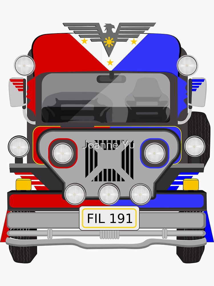 " Pinoy Jeepney with Philippine Flag" Sticker for Sale by Joanne Yu ...