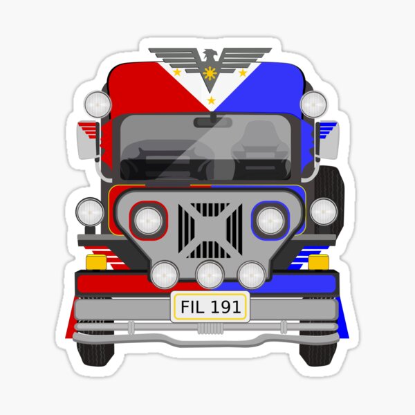" Pinoy Jeepney with Philippine Flag" Sticker for Sale by Joanne Yu ...
