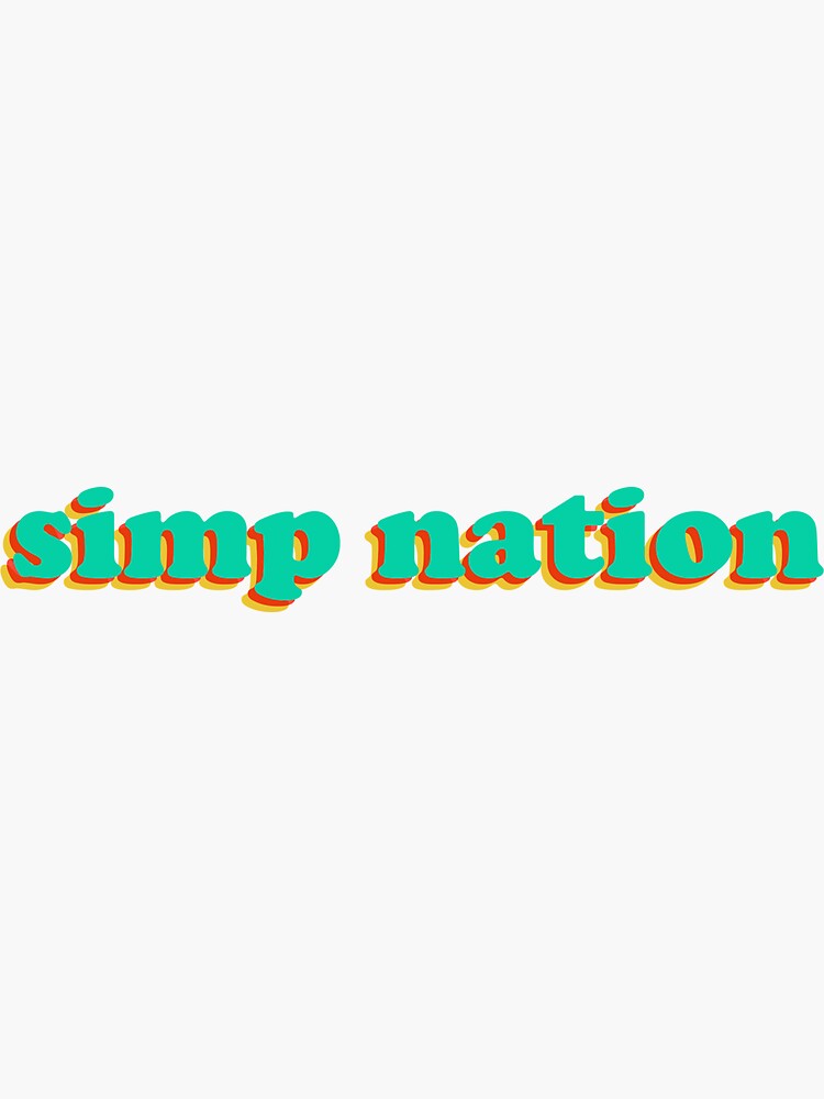"simp nation" Sticker for Sale by elizmacbeth | Redbubble