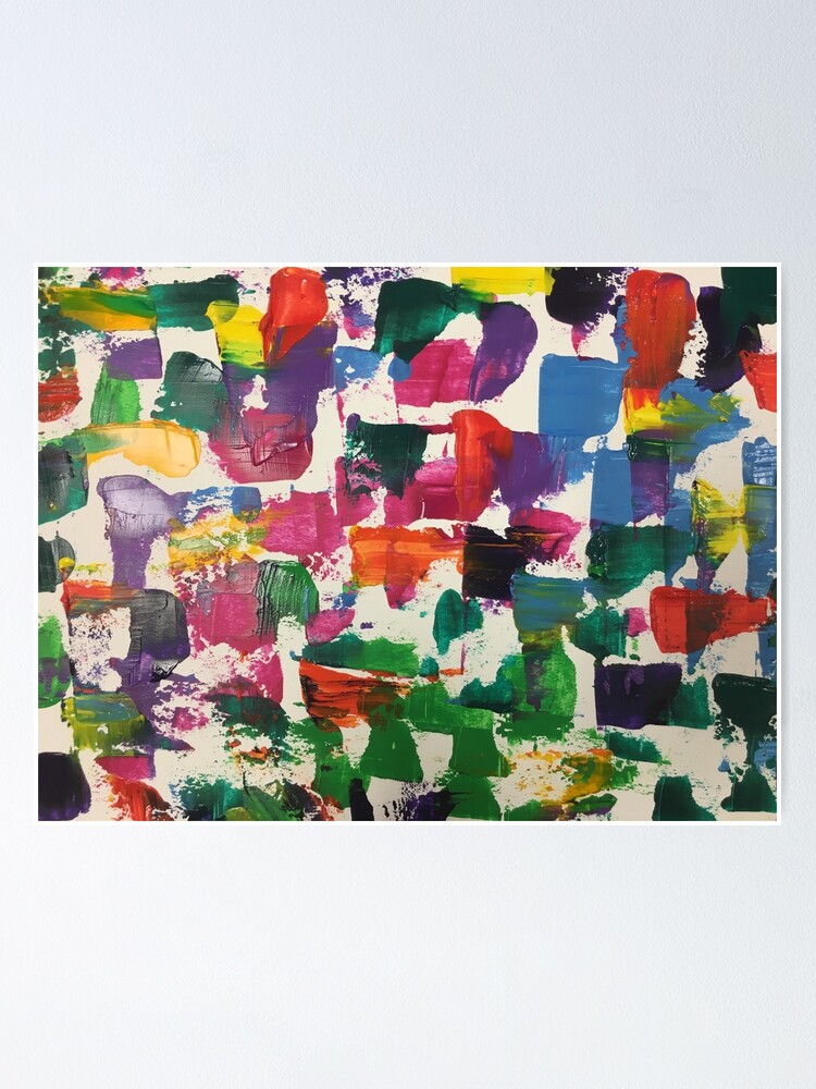 "Messy Color Blocks" Poster by dinasdoodles | Redbubble