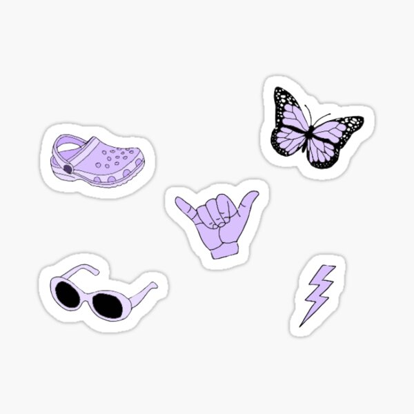 "Purple Sticker Pack" Sticker for Sale by Livstickershop | Redbubble