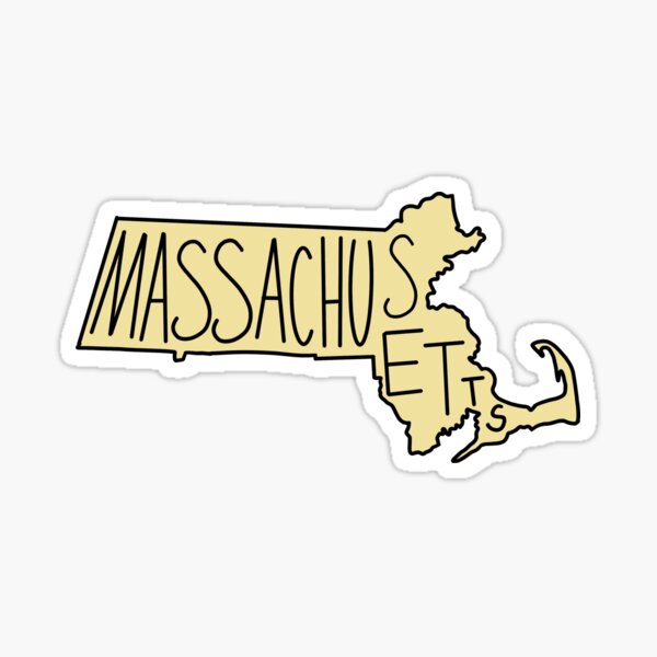 "Massachusetts Sticker" Sticker by dillontedesco | Redbubble