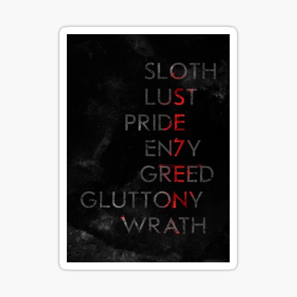 "SE7EN" Sticker by n-abakumov | Redbubble