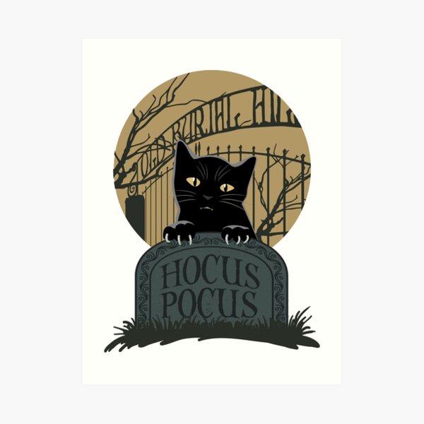 "Thackery Binx - Hocus Pocus" Art Print for Sale by DesignCats | Redbubble
