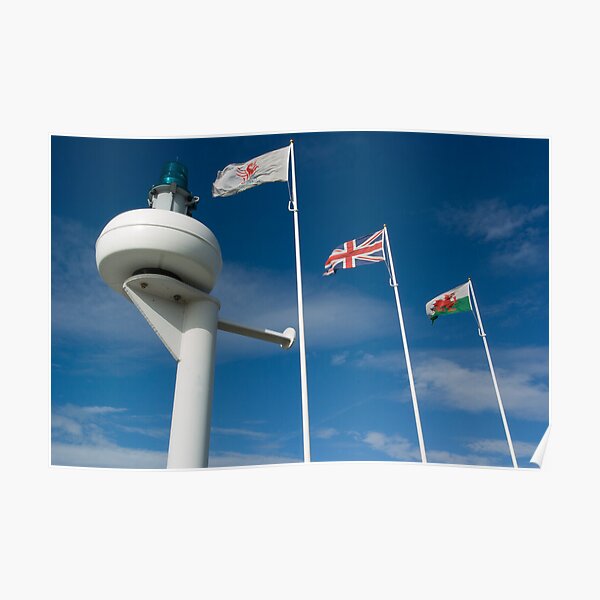 "Cardiff Bay Flags" Poster by mlphoto | Redbubble