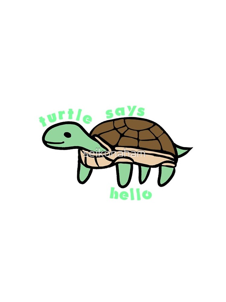 "turtle says hello" iPhone Case for Sale by seikonaham | Redbubble