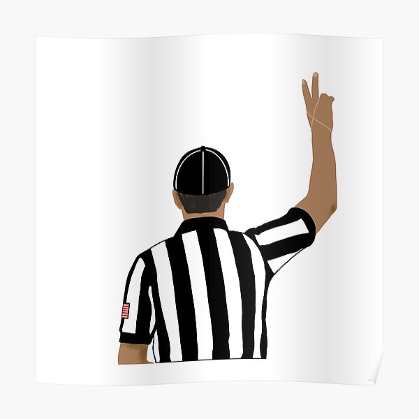 "Football Referee" Poster for Sale by Mitten-Zebra | Redbubble