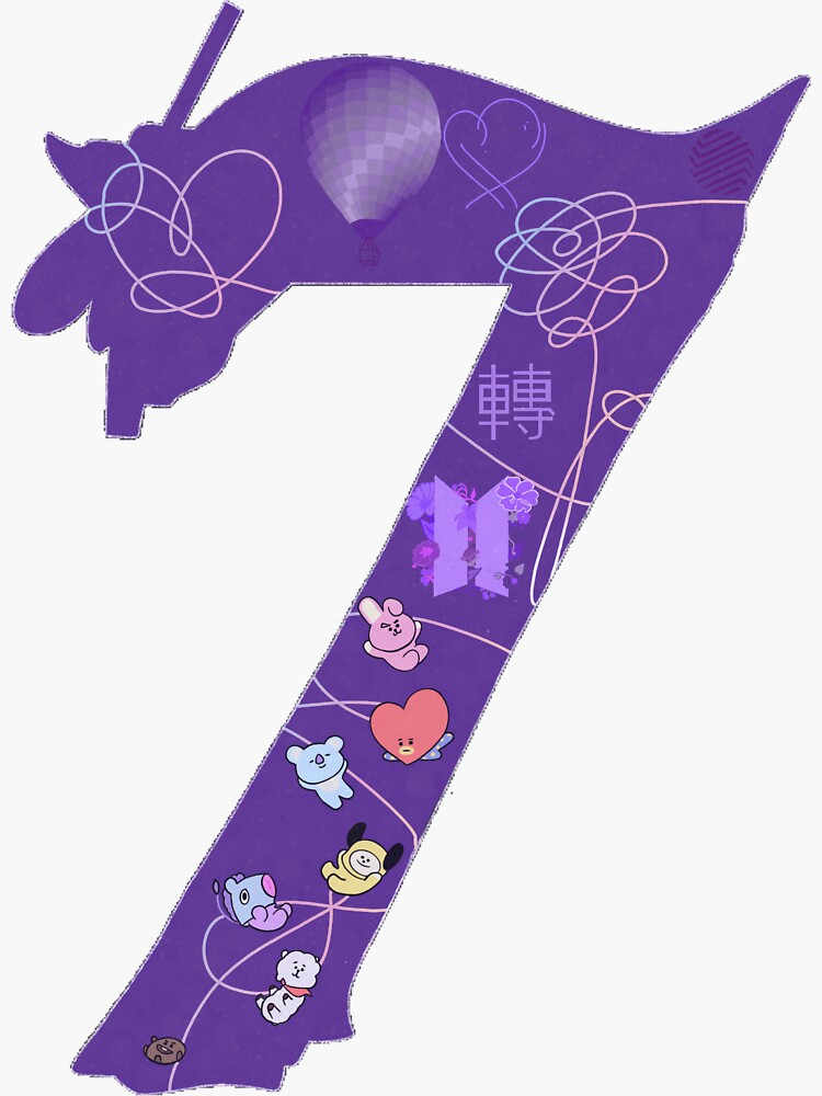 "Seven" Sticker for Sale by rebecca98200 | Redbubble