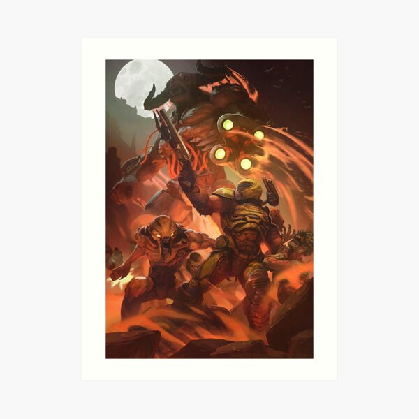 "Doom Eternal Sticker" Art Print by Chermax | Redbubble