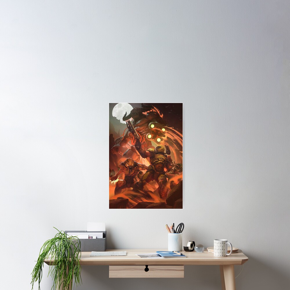 "Doom Eternal Sticker" Poster for Sale by Chermax | Redbubble