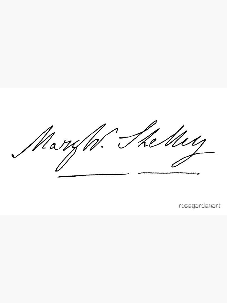 "Mary Shelley Signature" Greeting Card for Sale by rosegardenart ...