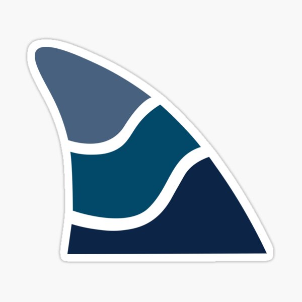 "Shark Fin" Sticker for Sale by designsbyg | Redbubble