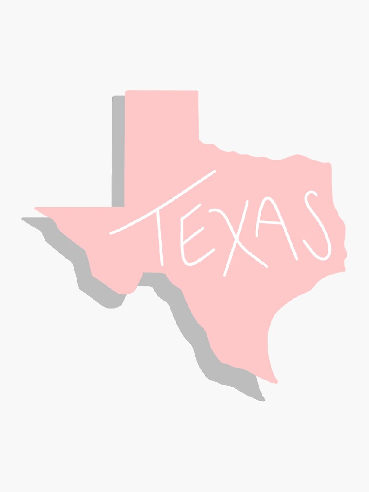 "texas pink" Sticker for Sale by wendyw000 | Redbubble