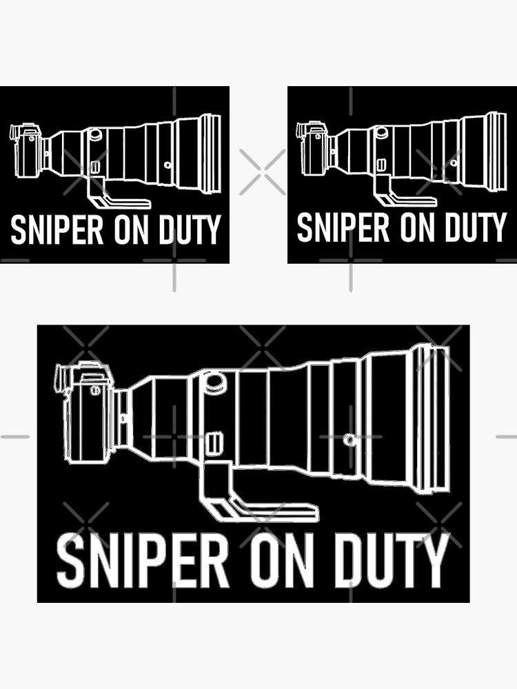 "Sniper on duty with Sony A9" Sticker for Sale by arthatbeat | Redbubble