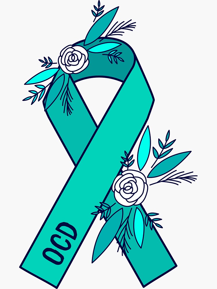 "OCD Awareness Teal Ribbon" Sticker for Sale by lozo828 | Redbubble