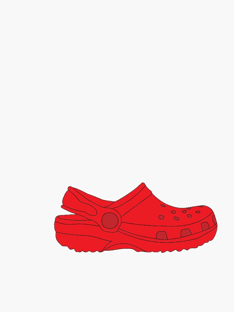 "red croc sticker" Sticker by alexaklahr | Redbubble