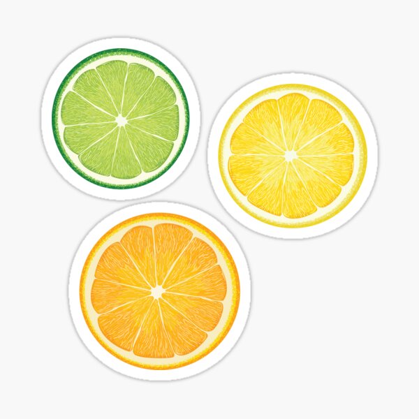 "Citrus Fruits Sticker Pack" Sticker by nicoleanowa | Redbubble