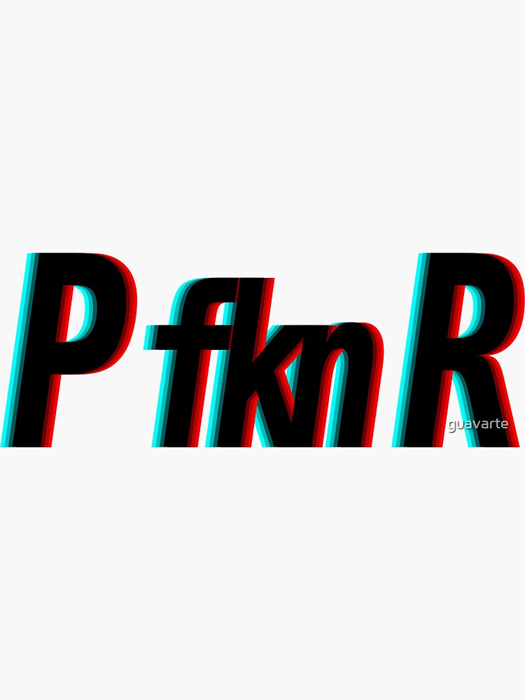 "P fkn R" Sticker for Sale by guavarte | Redbubble