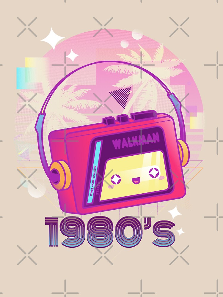 "Retro Walkman" T-shirt for Sale by DonnieArts | Redbubble | retrowave ...