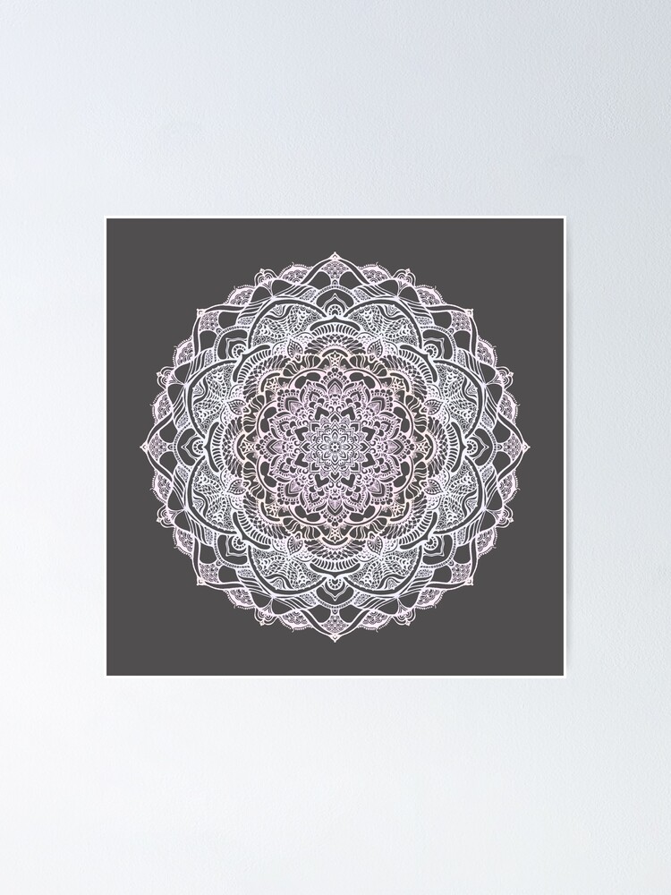 "Light pink mandala" Poster for Sale by kanvisstyle | Redbubble