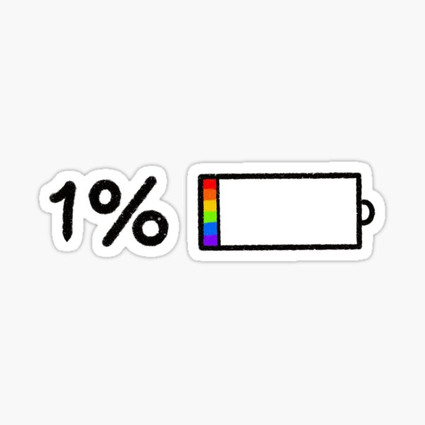 "1 percent " Sticker for Sale by hahayeswedraw | Redbubble