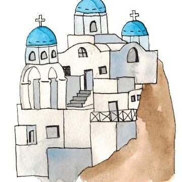"Greece Watercolor" Sticker for Sale by mollys5313 | Redbubble