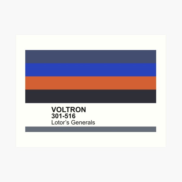 "Lotor's Generals Pantone" Art Print by rowrowrowurboat | Redbubble