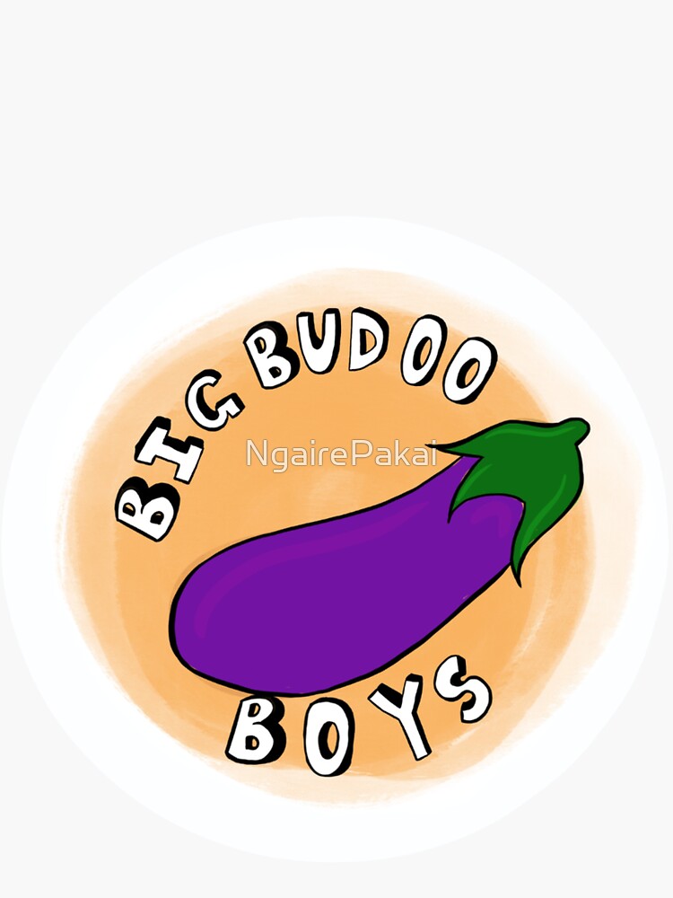 "Big Budoo Boys Eggplant" Sticker for Sale by NgairePakai | Redbubble