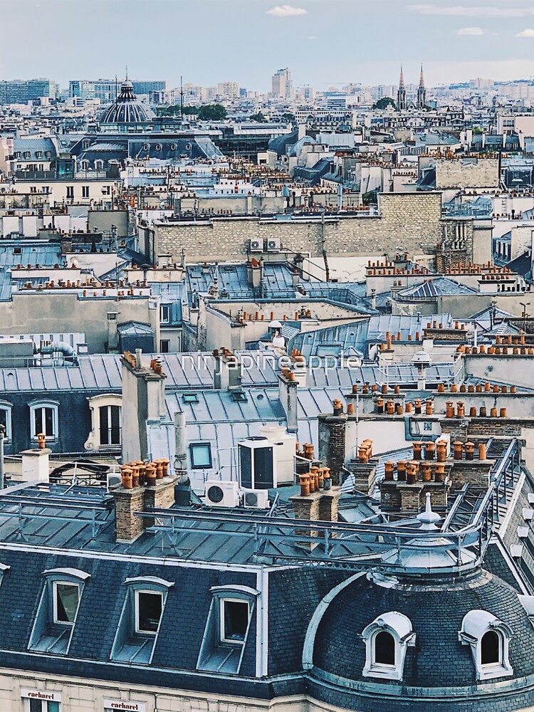 "Terracotta chimney pots on grey rooftops in Paris. " Sticker for Sale ...