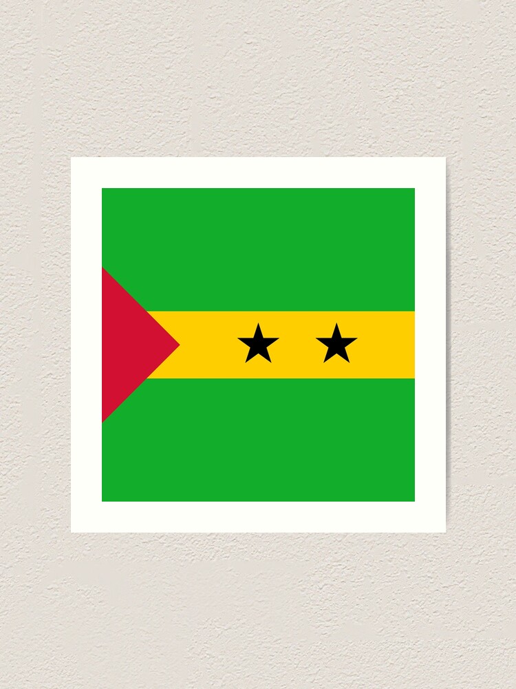 "Flag of Saint Thomas and Prince (São Tomé and Príncipe)" Art Print for ...
