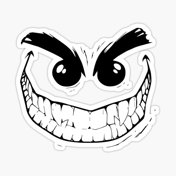 "Evil Smile Emoji" Sticker by metalcharisma | Redbubble