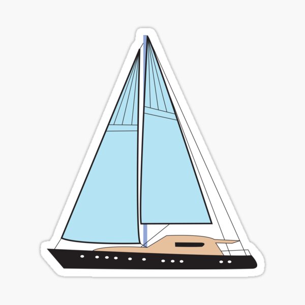 "Luxury Sailing Yacht" Sticker by idovedesign | Redbubble