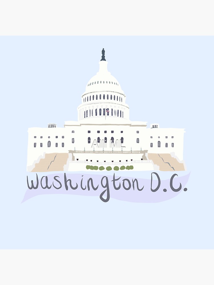 "Washington D.C. Capitol Building Print " Sticker for Sale by allilapps ...