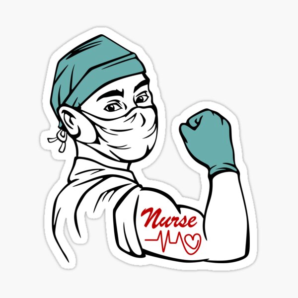 "Male Nurse" Sticker for Sale by Brenton Golley | Redbubble
