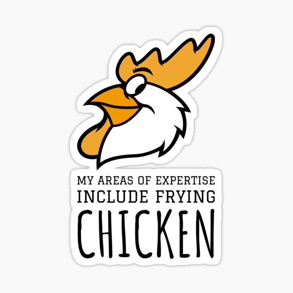 "Smug big eyed fried chicken for home cooks" Sticker for Sale by ...