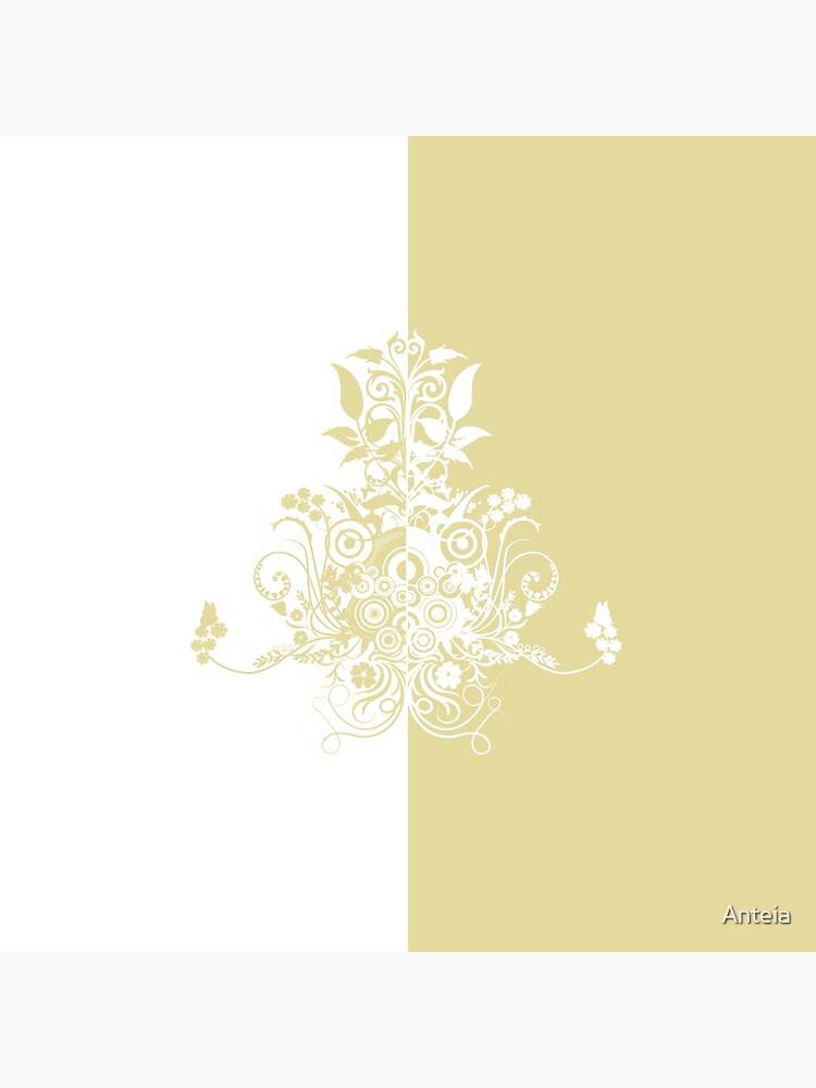 Póster « Diseño de colores dúo en dorado y blanco. Caprichoso» de ...