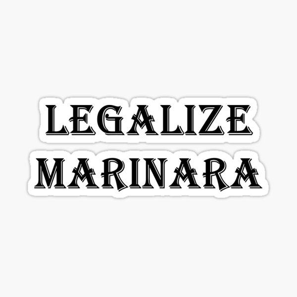 "Legalize marinara meme" Sticker for Sale by MyCraftingSpace | Redbubble