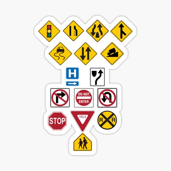 "Road Signs, Informative Gift" Sticker for Sale by levsal | Redbubble